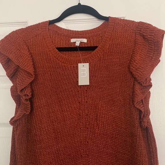 Maurices | Sweaters | Nwt Maurices Knit Flutter Sleeve Sweater Burnt Orange Color Xxl | Poshmark